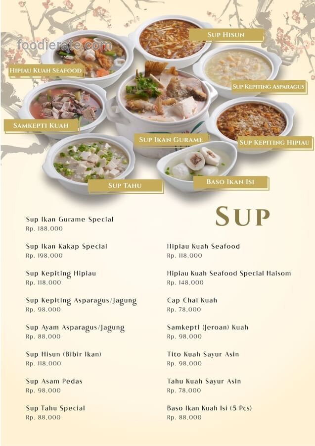 Daftar Harga Menu Mutiara Traditional Chinese Food 2025 | Foodierate