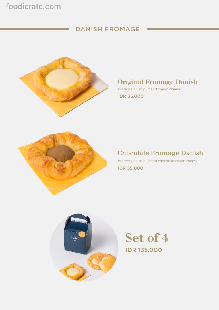 Daftar Harga Menu DORE by LeTAO 2025 | Foodierate