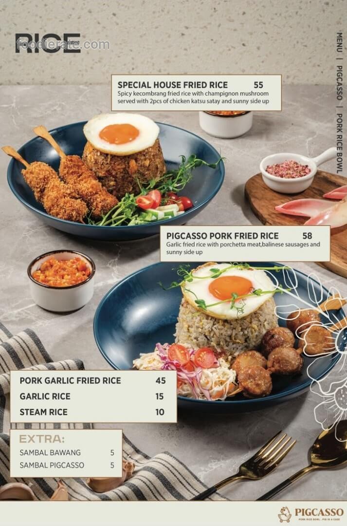 Daftar Harga Menu Pigcasso 2026 | Foodierate