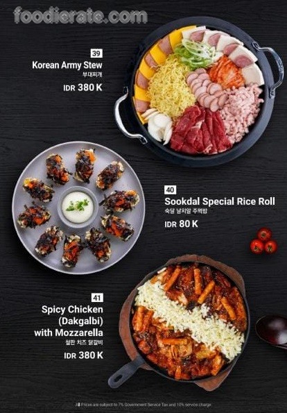 Daftar Harga Menu Sookdal Premium Korean BBQ 2026 | Foodierate