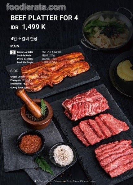 Daftar Harga Menu Sookdal Premium Korean BBQ 2026 | Foodierate