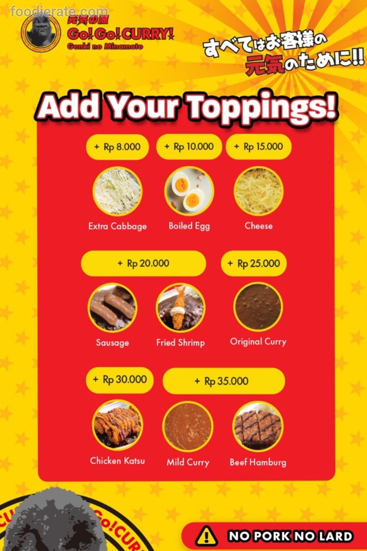 Daftar Harga Menu Go! Go! Curry! 2025 | Foodierate