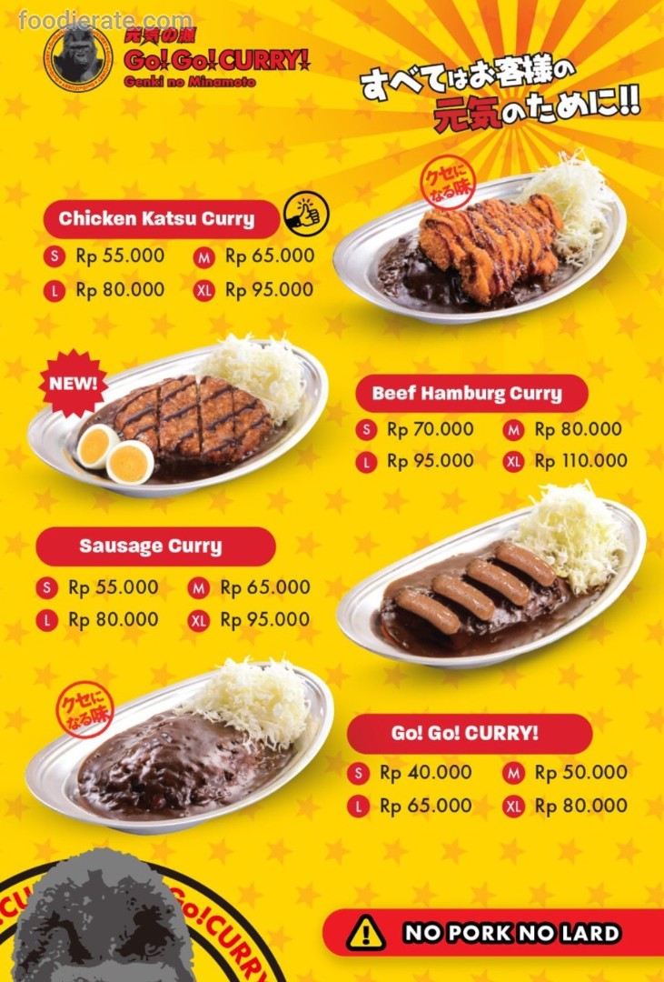Daftar Harga Menu Go! Go! Curry! 2025 | Foodierate