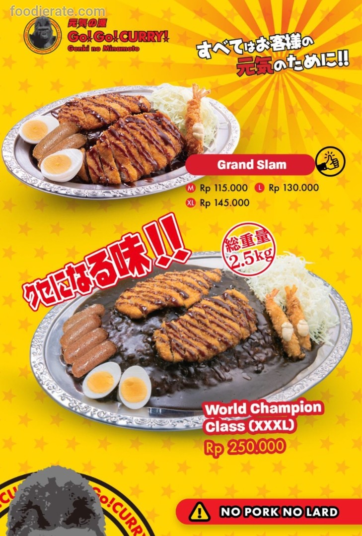 Daftar Harga Menu Go! Go! Curry! 2025 | Foodierate