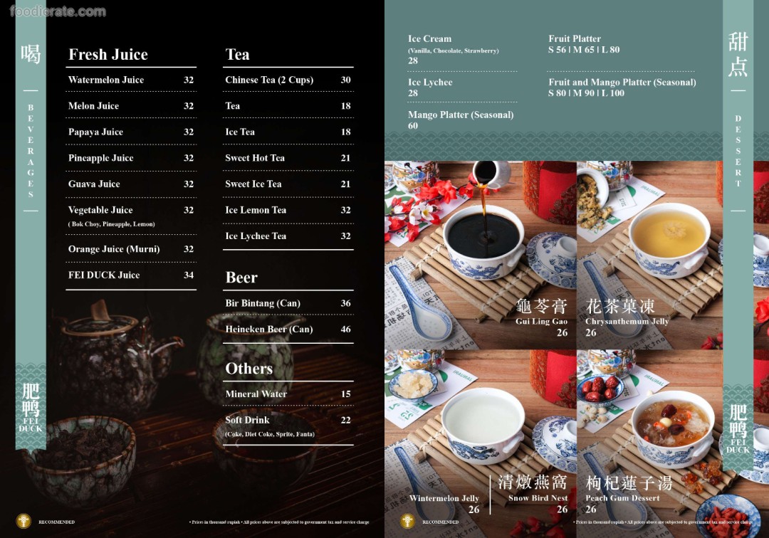 Daftar Harga Menu Fei Duck 2025 | Foodierate