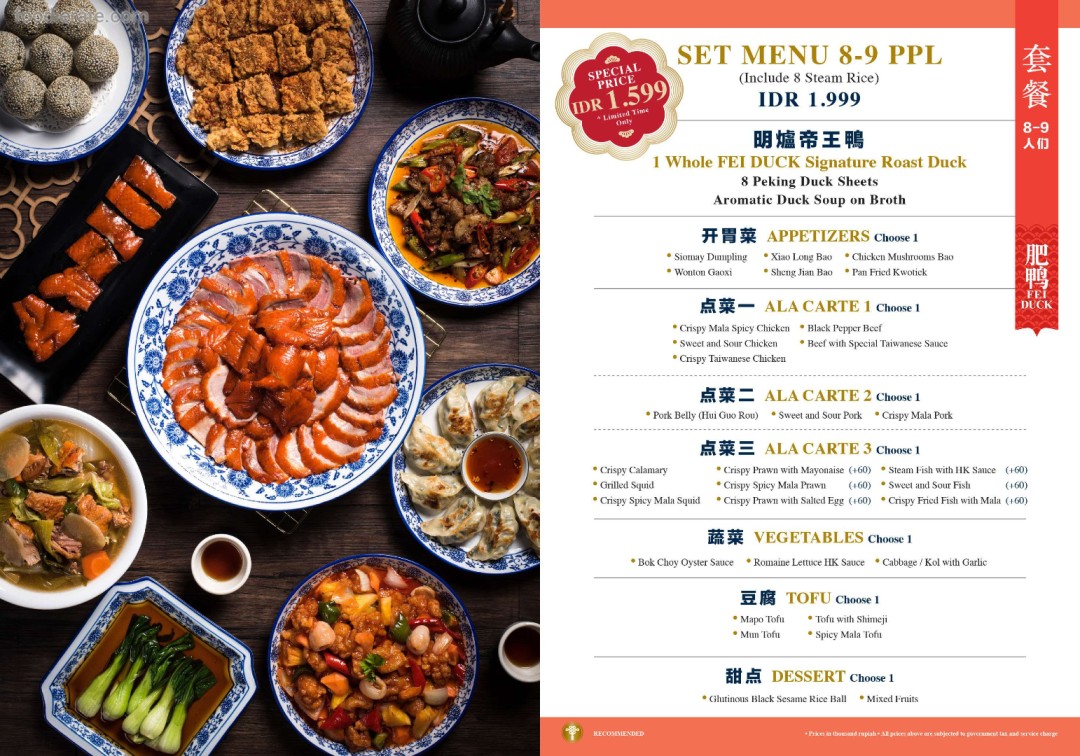 Daftar Harga Menu Fei Duck 2024 | Foodierate