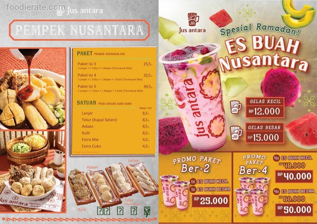 Daftar Harga Menu Jus Antara 2025 | Foodierate