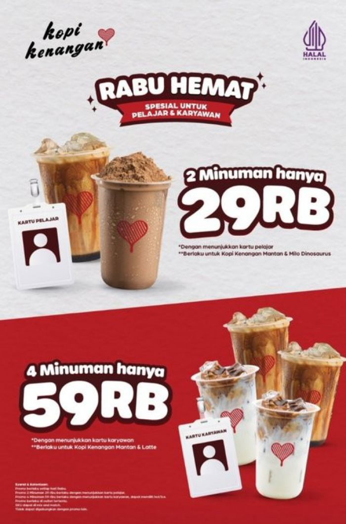 Promo Kopi Kenangan Rabu Hemat Spesial Pelajar Dan Karyawan Mulai Rp 29 Ribu | Foodierate
