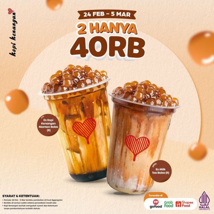 Promo Kopi Kenangan 2 Hanya Rp 40.000 Hanya Rp 40 Ribu | Foodierate