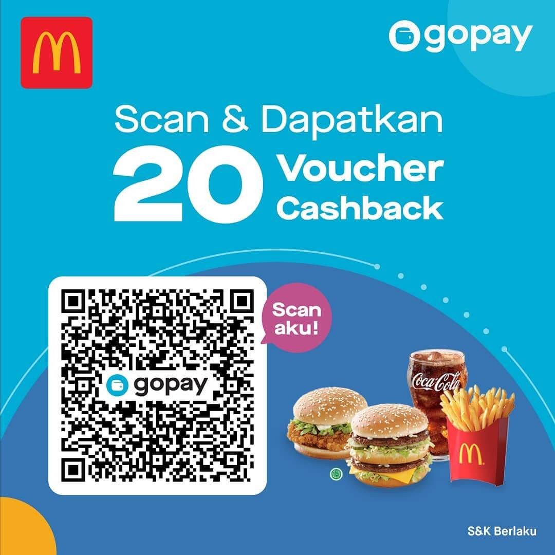 Promo McDonald's GoPay Gratis 20 Voucher Cashback Rp 20 Ribu | Foodierate