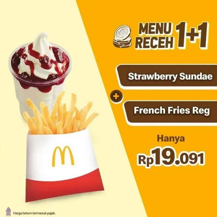 Promo McDonald's Menu Receh 1+1 Hanya Rp 19 Ribuan | Foodierate
