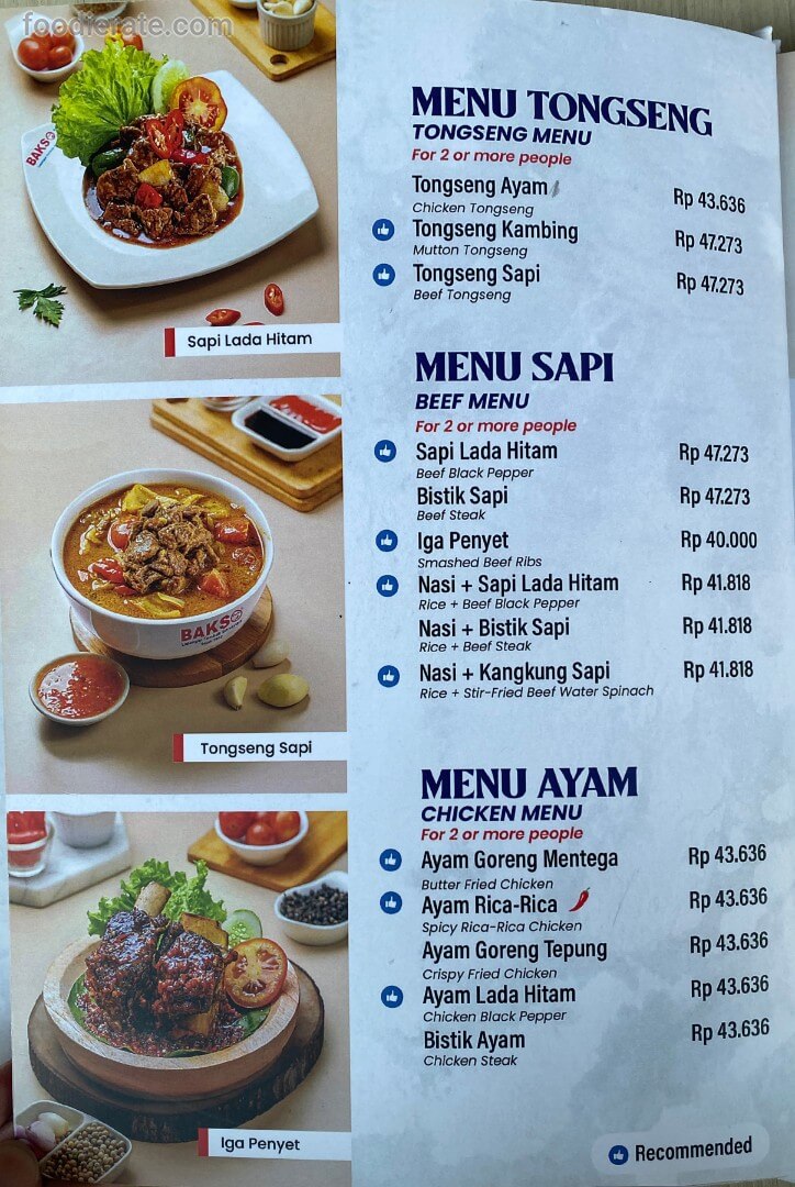 Daftar Harga Menu Bakso Lapangan Tembak Senayan 2025 | Foodierate