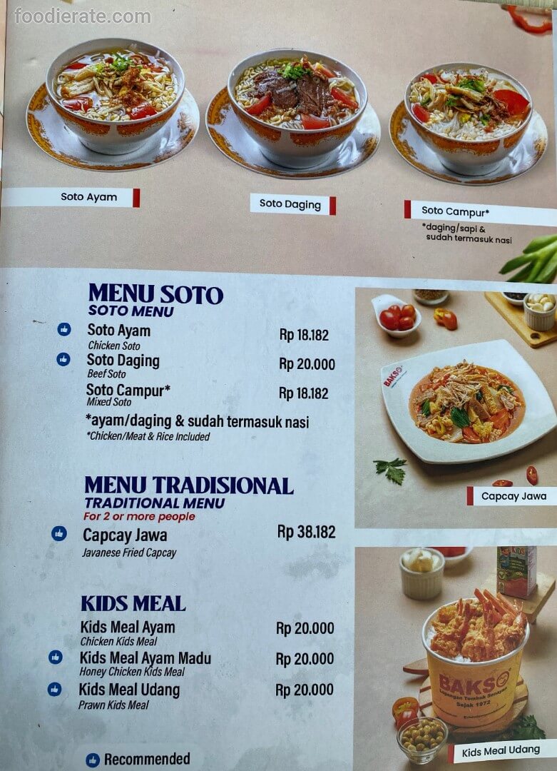Daftar Harga Menu Bakso Lapangan Tembak Senayan 2025 | Foodierate