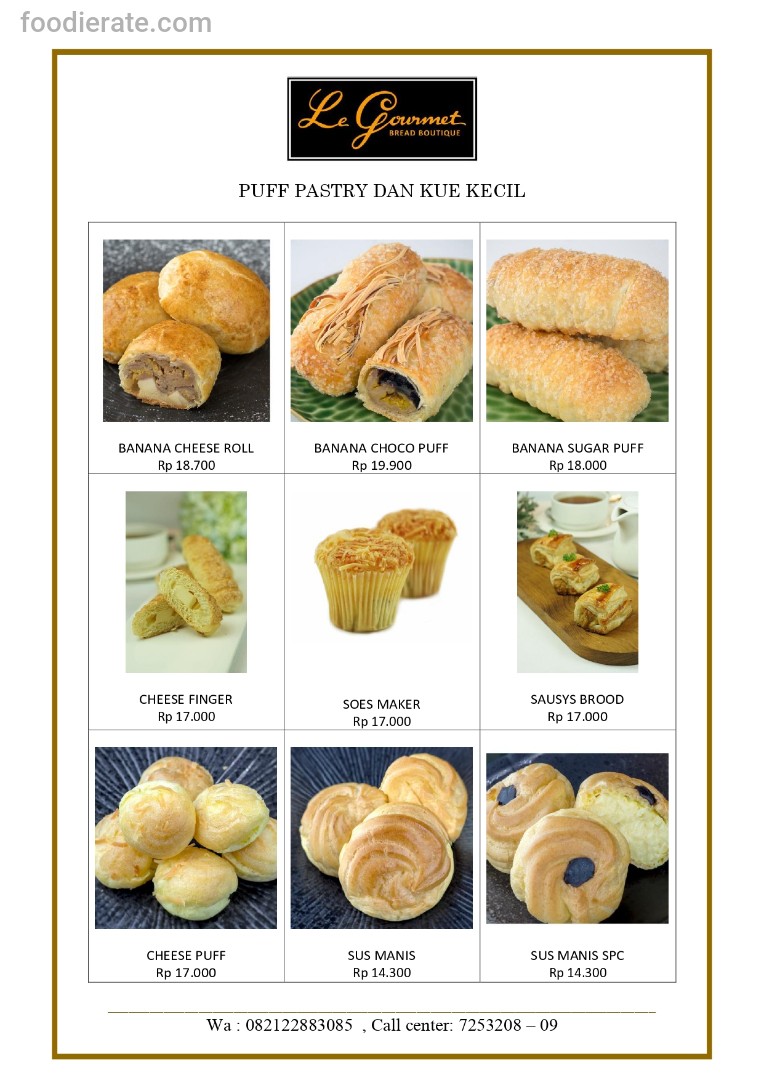 Daftar Harga Menu Le Gourmet 2025 | Foodierate