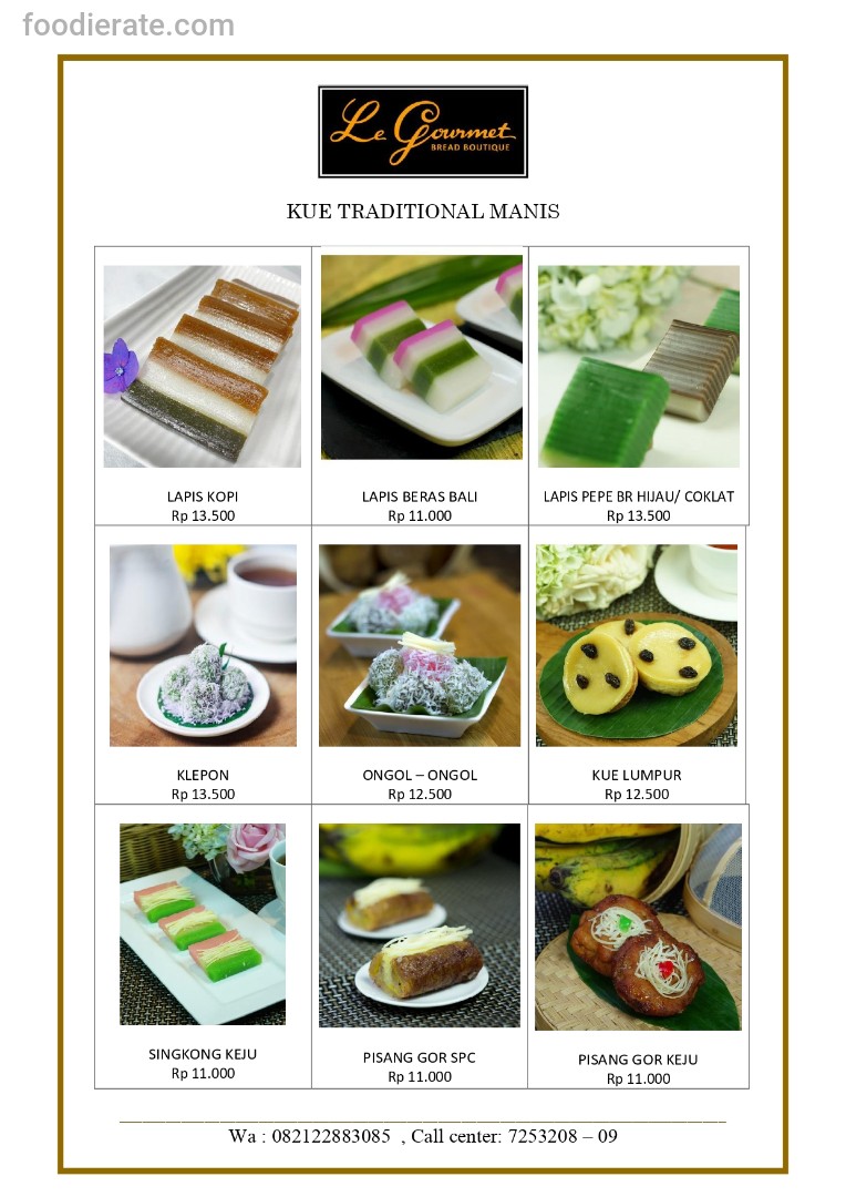 Daftar Harga Menu Le Gourmet 2025 | Foodierate