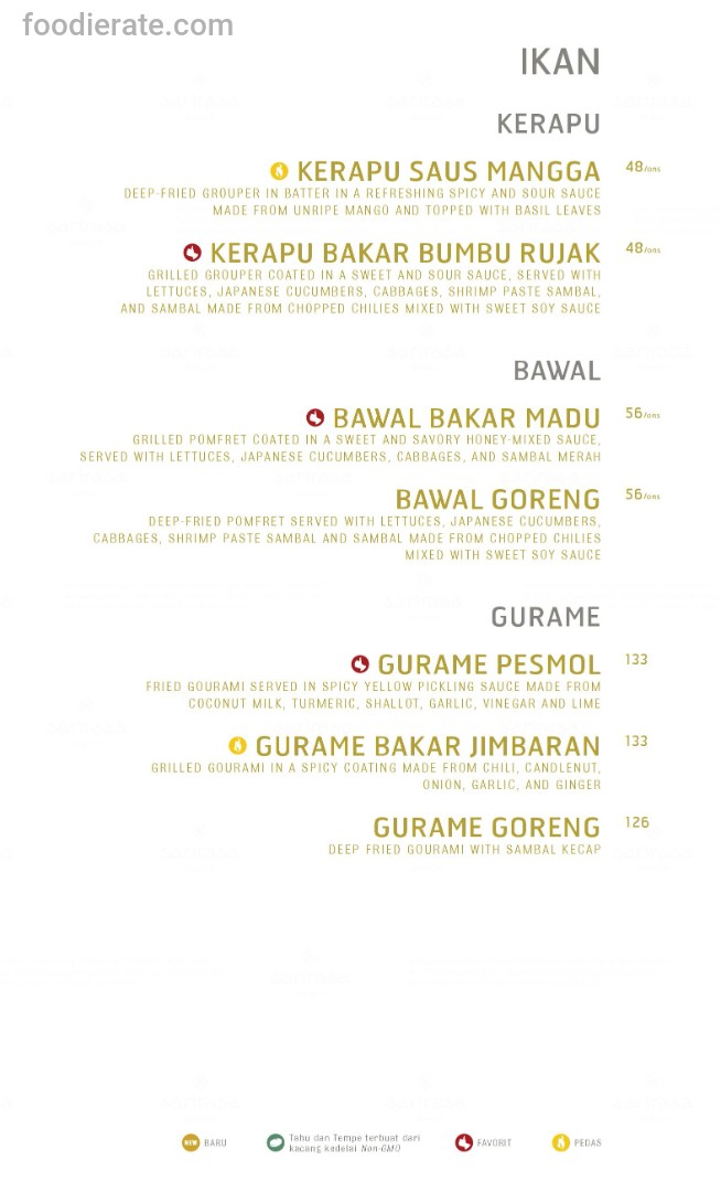 Daftar Harga Menu Sate & Seafood Senayan 2025 | Foodierate