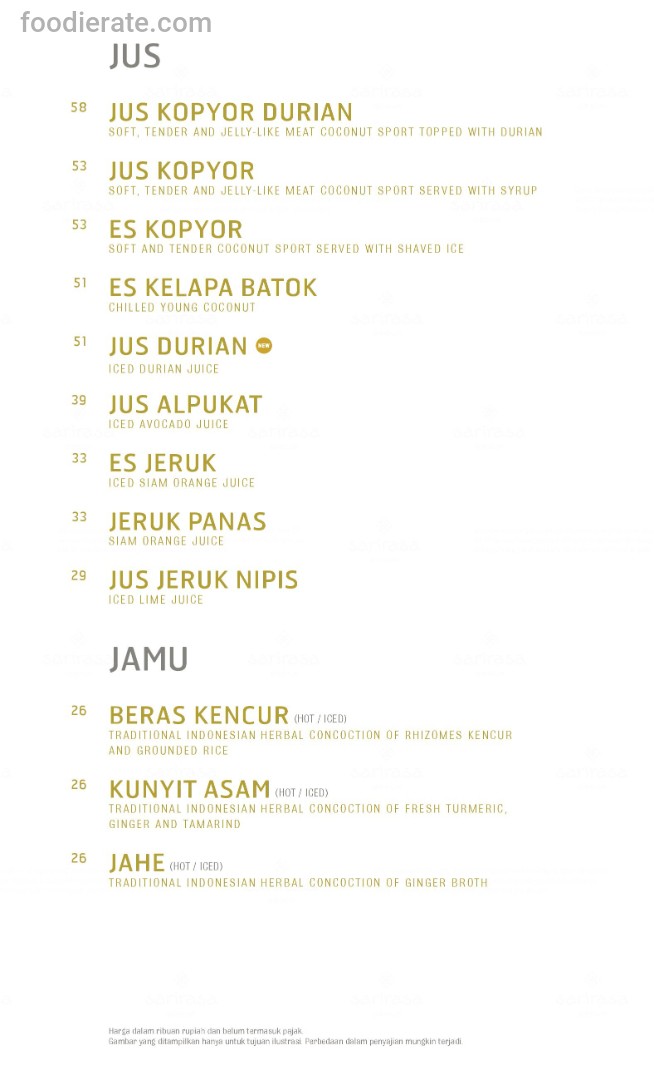 Daftar Harga Menu Sate & Seafood Senayan 2025 | Foodierate