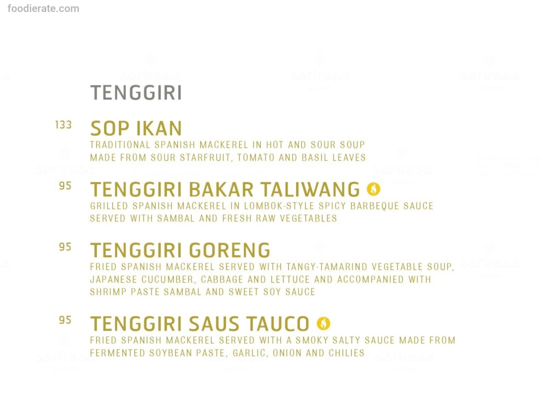 Daftar Harga Menu Sate & Seafood Senayan 2025 | Foodierate