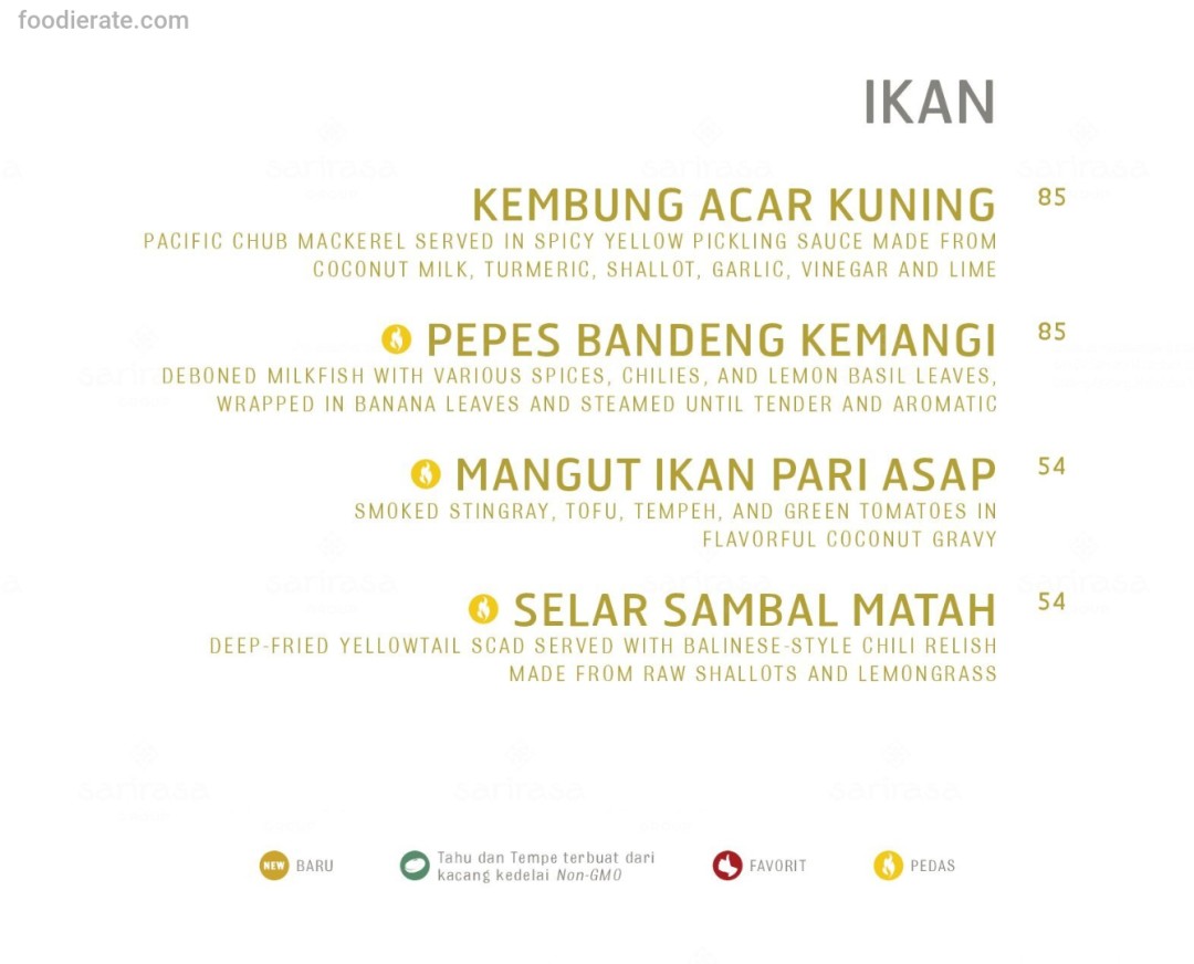 Daftar Harga Menu Sate & Seafood Senayan 2025 | Foodierate