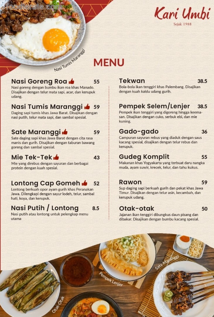 Kari Umbi Panglima Polim | Daftar Harga Menu Kari Umbi Panglima Polim ...