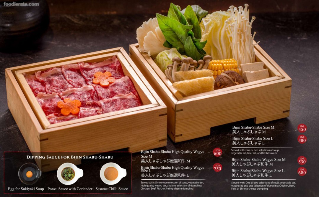 Daftar Harga Menu Bijin Nabe 2025 | Foodierate