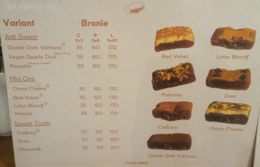 Fudgy Bro Central Market Pantai Indah Kapuk (PIK) | Daftar Harga Menu ...