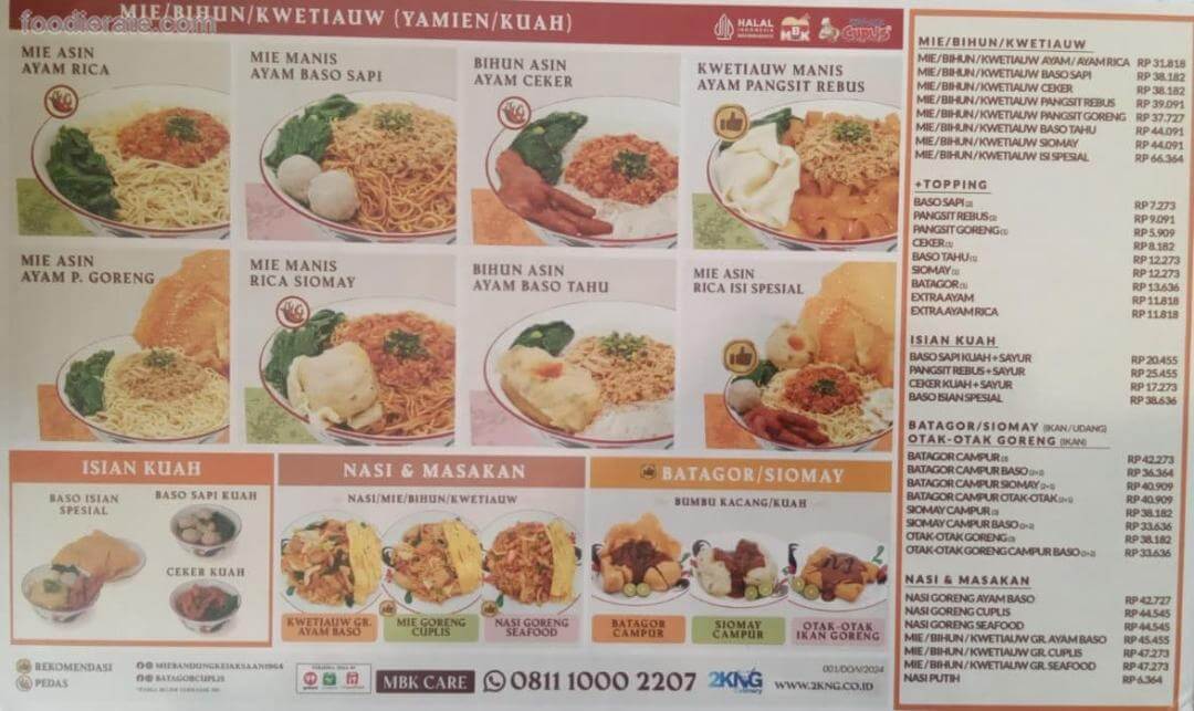 Daftar Harga Menu Mie Bandung Kejaksaan 1964 2025 | Foodierate