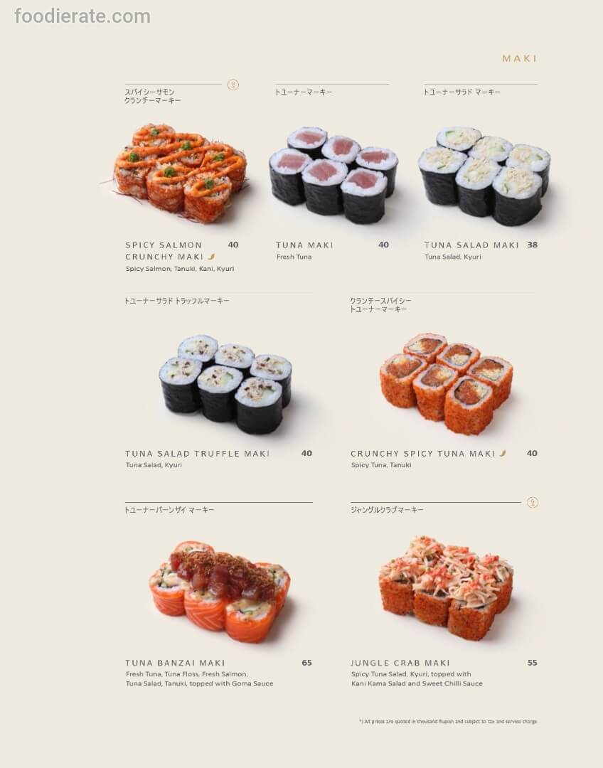 Daftar Harga Menu Sushi Hiro 2025 | Foodierate