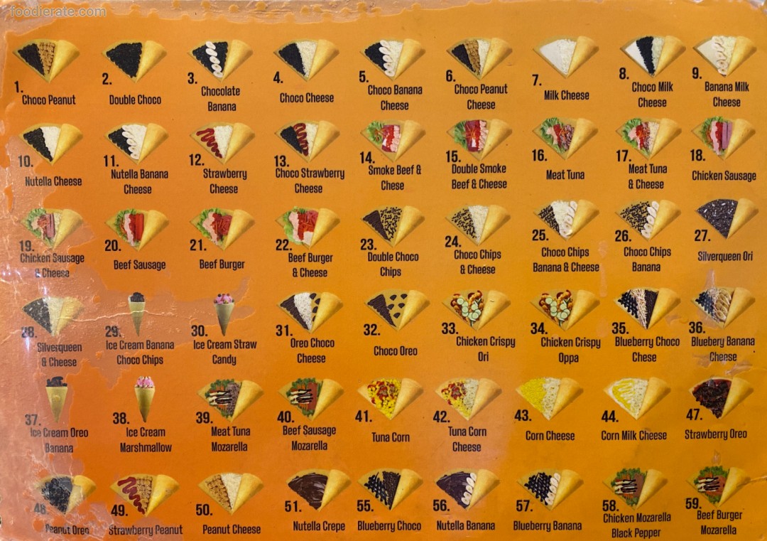 Daftar Harga Menu O Crepes 2025 | Foodierate