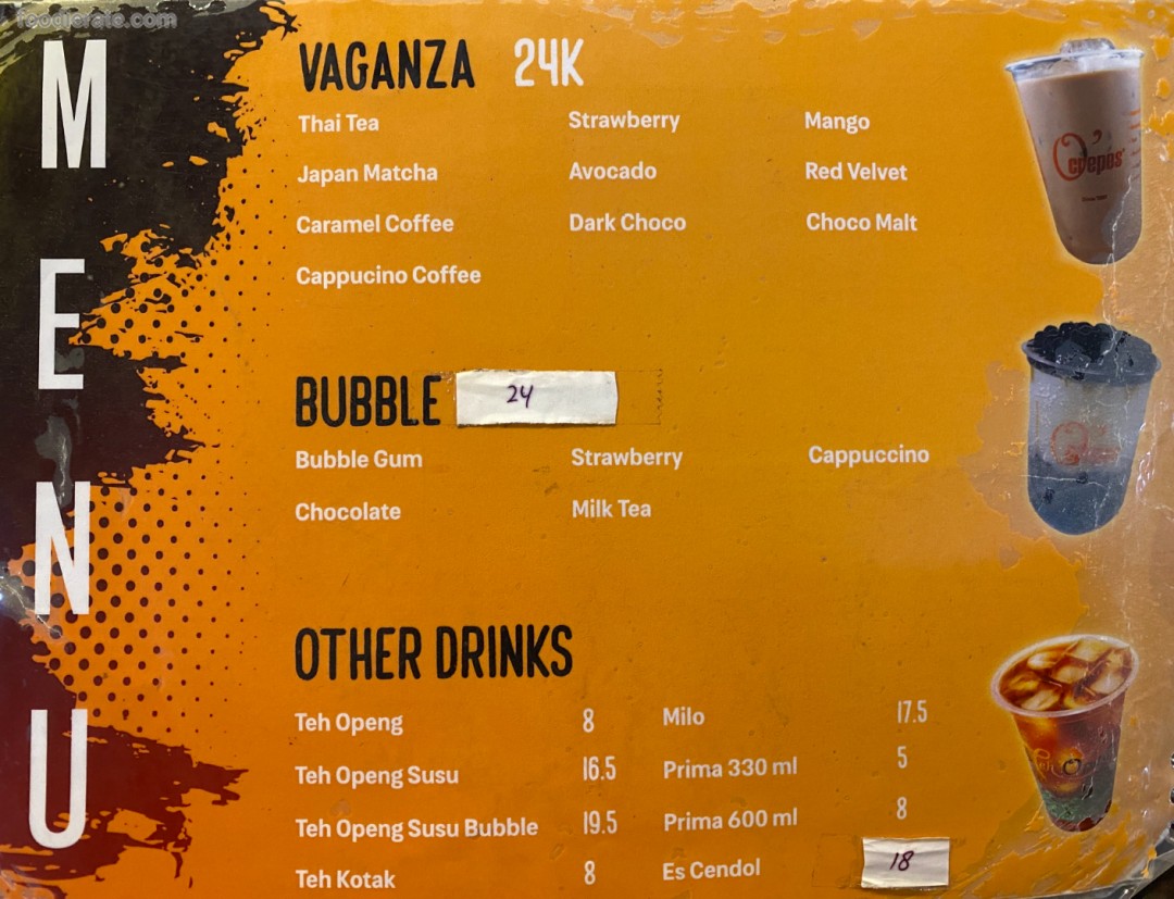 Daftar Harga Menu O Crepes 2025 | Foodierate