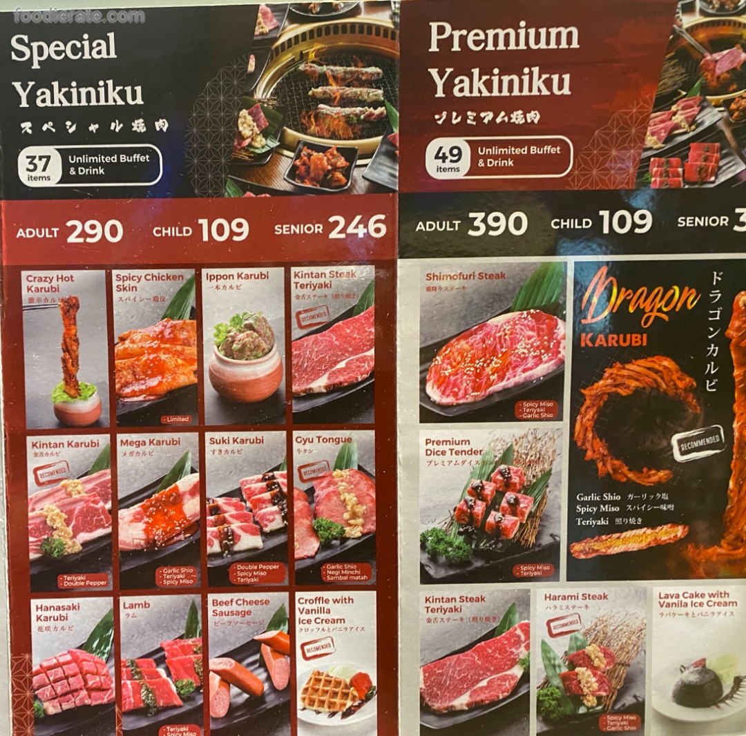 Daftar Harga Menu Kintan Buffet 2025 | Foodierate