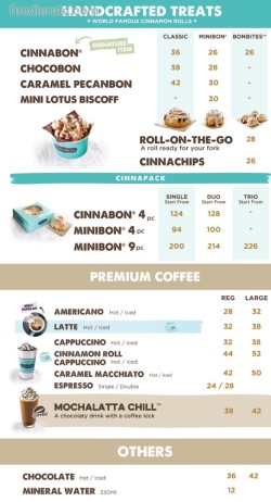 Daftar Harga Menu Cinnabon 2025 | Foodierate