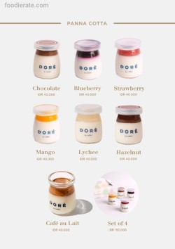 Daftar Harga Menu DORE by LeTAO 2025 | Foodierate