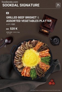 Daftar Harga Menu Sookdal Premium Korean BBQ 2025 | Foodierate