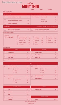 Daftar Harga Menu Saap Thai 2026 | Foodierate