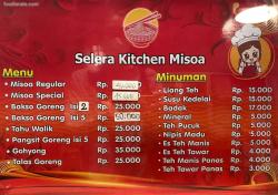 Daftar Harga Menu Selera Kitchen Misoa 2026 | Foodierate