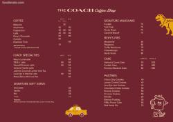Daftar Harga Menu The Coach Coffee Shop 2026 | Foodierate