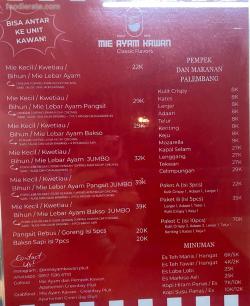 Daftar Harga Menu Mie Ayam Kawan 2026 | Foodierate