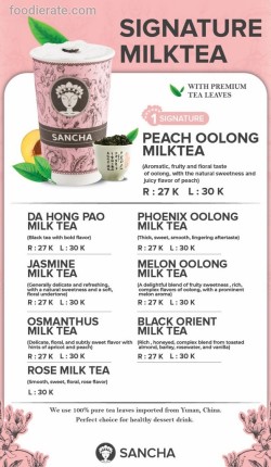 Daftar Harga Menu Sancha 2025 | Foodierate