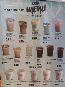 Daftar Harga Menu Kopitagram 2025 | Foodierate
