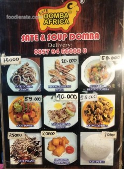 Daftar Harga Menu Sate Domba Africa 2026 | Foodierate
