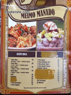 Daftar Harga Menu Meimo Manado 2025 | Foodierate