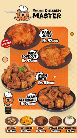 Daftar Harga Menu Fried Chicken Master 2025 | Foodierate