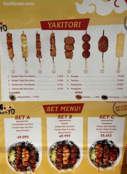 Daftar Harga Menu Tori Yo 2026 | Foodierate