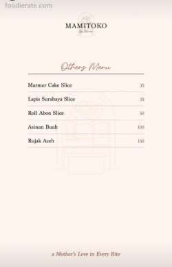 Daftar Harga Menu Mamitoko 2025 | Foodierate